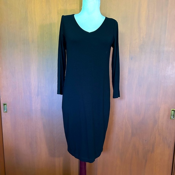 Eileen Fisher | Dresses | Eileen Fisher Long Sleeve Black Dress | Poshmark